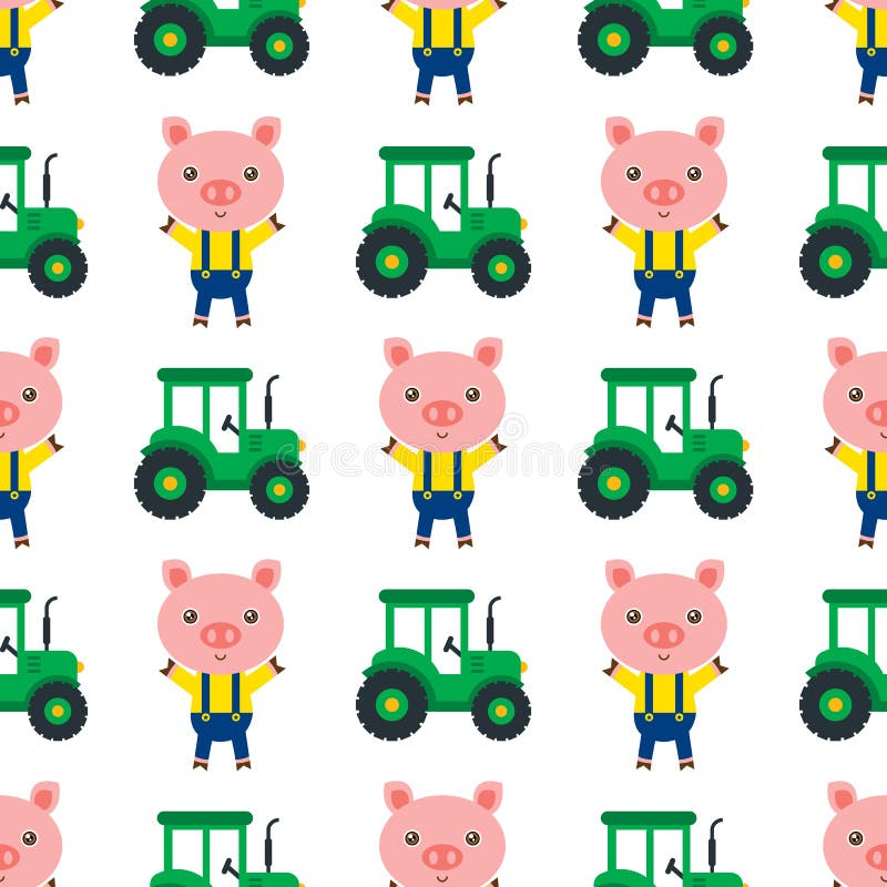 Pig wallpaper pattern stock vector. Illustration of background - 134356037
