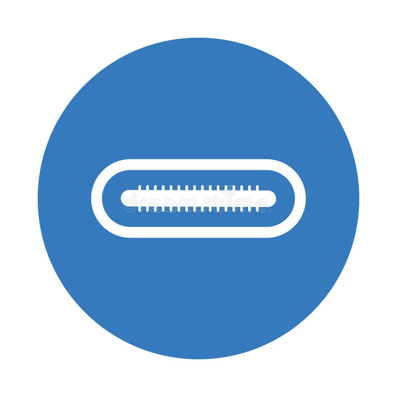 C, Plug, Type, Usb-c, Usbc Icon. Blue Color Design Stock Vector ...