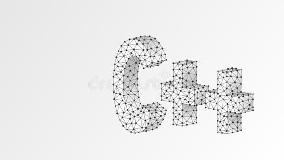C Plus Coding Language Sign Device Programming Developing Concept