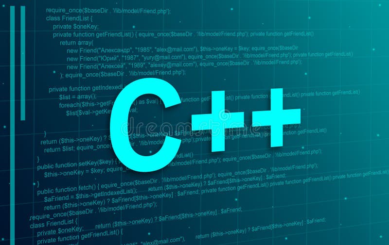 C Programming Code Abstract Technology Background Computer Software Coding 3d Stock