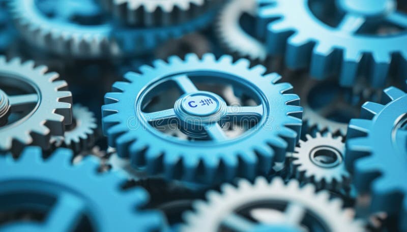 C++ Programming Language Gear Wheel Cogwheel Technology Concept Stock ...