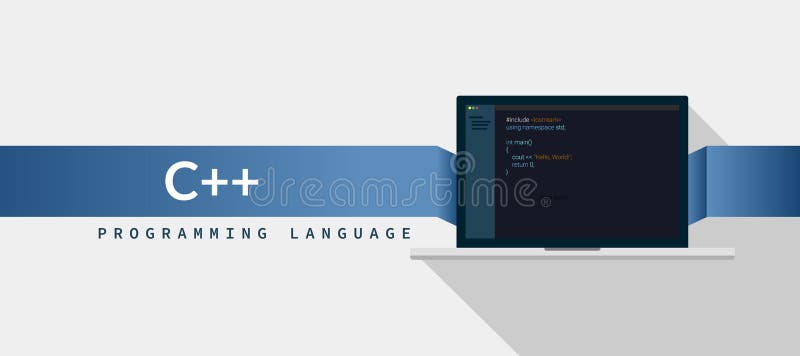 C Programming Language With Script Code On Laptop Screen Programming Language Code