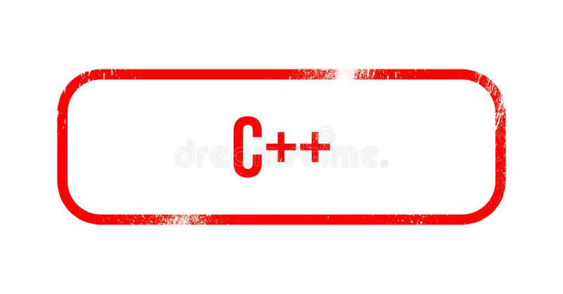 C++ - Red Grunge Rubber, Stamp Stock Illustration - Illustration of ...