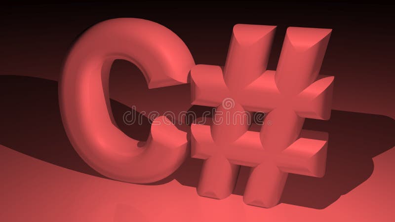 C in red stock illustration. Illustration of object, code - 80312815