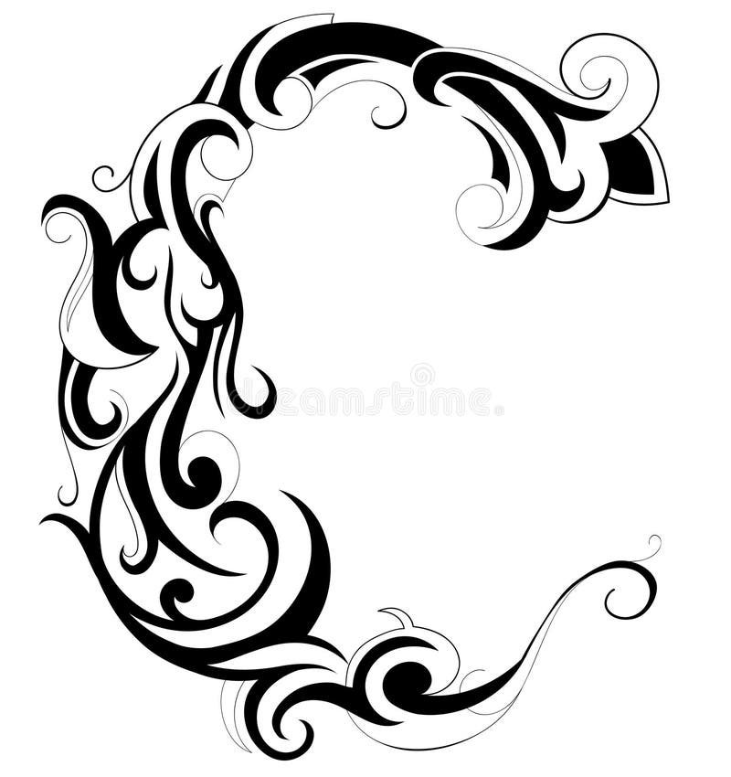 C shape stock vector. Illustration of abstract, letter - 8574661
