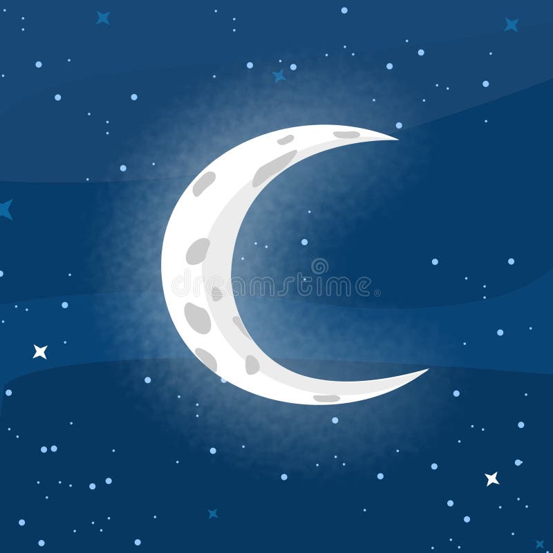 C-shaped moon stock vector. Illustration of constellation - 308364688