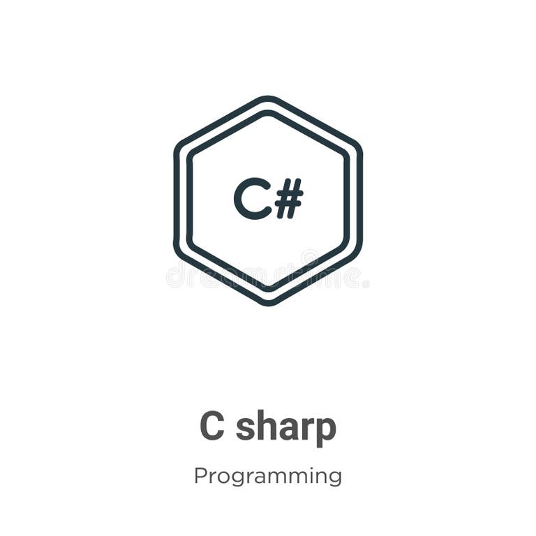 Outline C Sharp Logo Concept Stock Illustrations – 21 Outline C Sharp ...