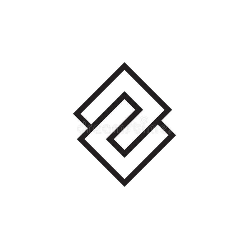 R Square Lines Logo Design Vector Stock Vector - Illustration of brand ...