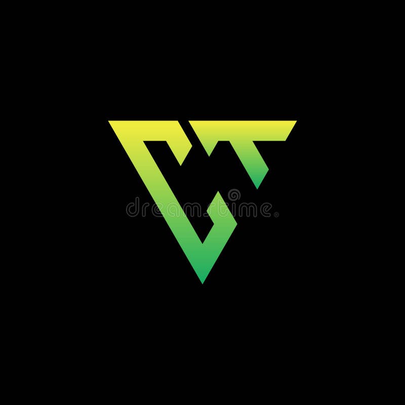 Initial Triangle Logo Monogram with Triangle Shape Stock Vector ...