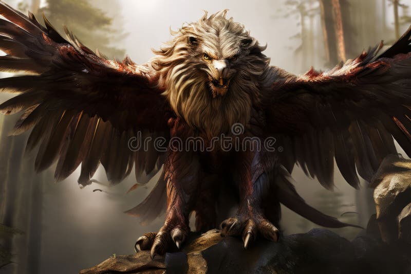 Rampant Roc a Towering Winged Creature with the Body of a Lion a Stock ...