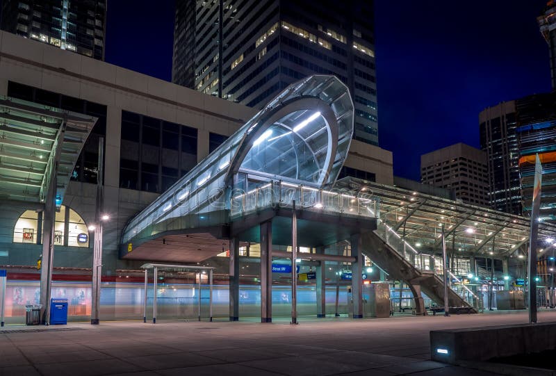 Calgary transit C-train editorial photography. Image of ride - 36228767