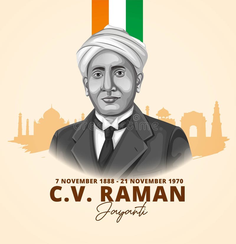 Vector of India Physicist C. V. Raman Jayanti Poster Design Template ...