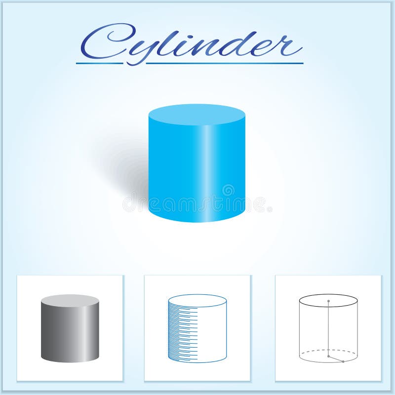 Cylinder. Image of Volumetric Geometrical Figure with Examples of Such ...