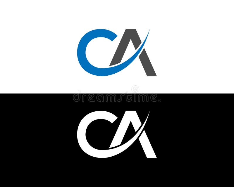 CA Letter Elegant Monogram Vector Logo Stock Vector - Illustration of ...