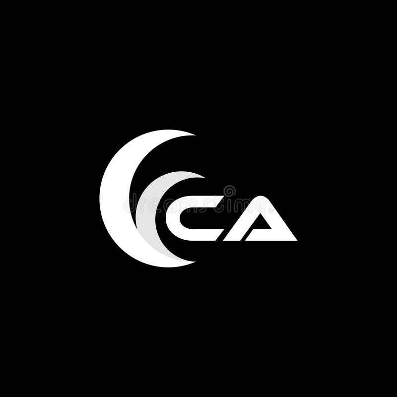 CA Letter Logo Design on Black Background.CA Creative Initials Letter ...