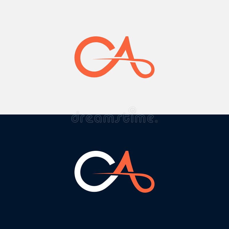 CA Logo, Letter C and Letter a Initial Logo Template. Simple and ...