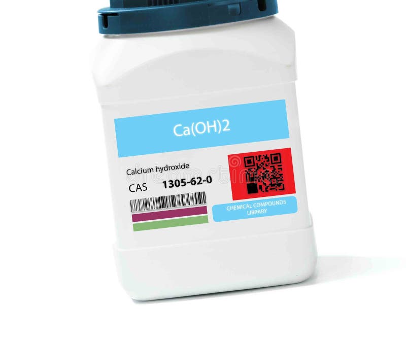 Ca(OH)2 - Calcium Hydroxide (Slaked Lime Stock Photo - Image of bottle ...