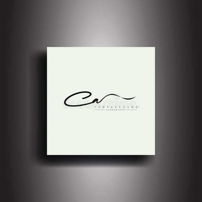 CA Signature Style Monogram.Calligraphic Lettering Icon and Handwriting ...