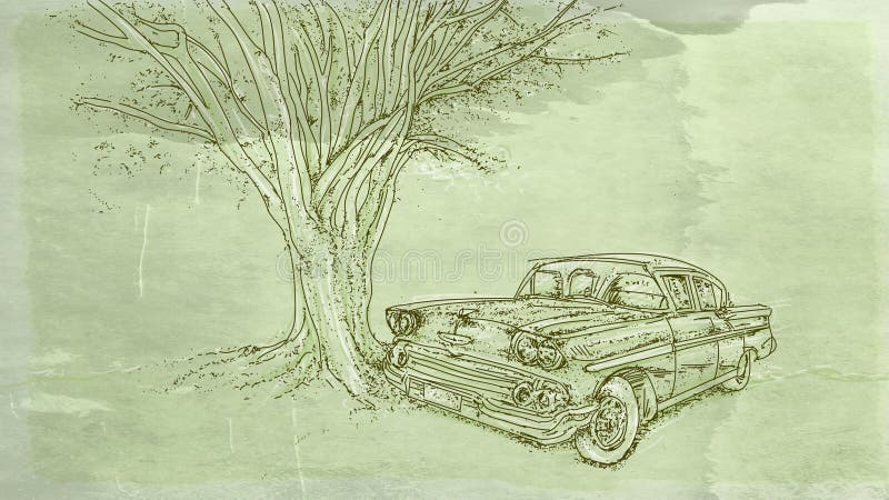 Caar 50s Vintage Series with Antique Base Stock Illustration ...