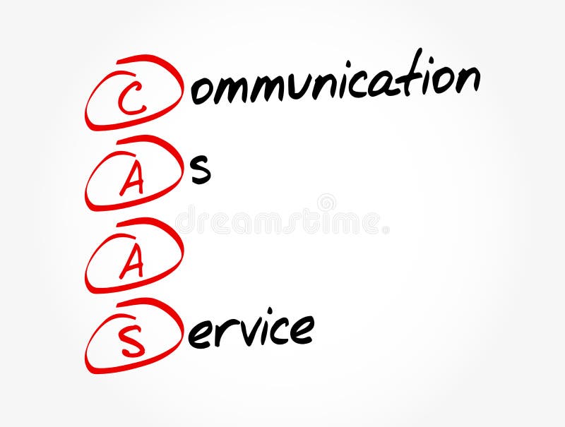 Caas Communication As a Service Concept with Big Word or Text and Team ...