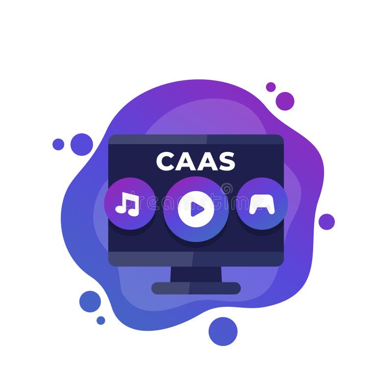 CaaS Icon, Content As a Service Vector Stock Vector - Illustration of ...