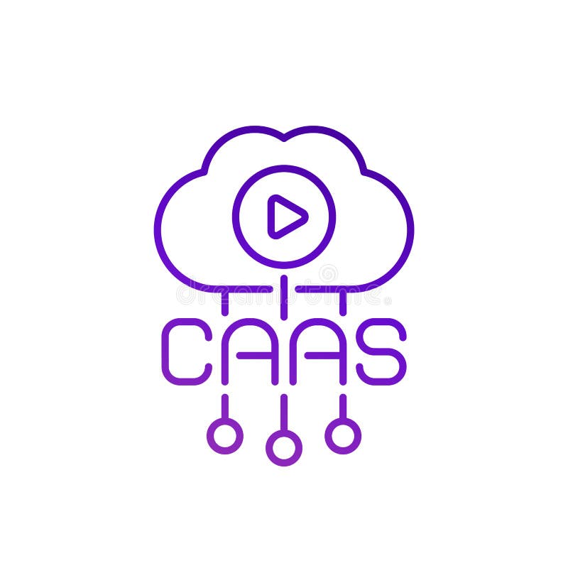 CaaS Icon, Content As a Service Vector Stock Vector - Illustration of ...