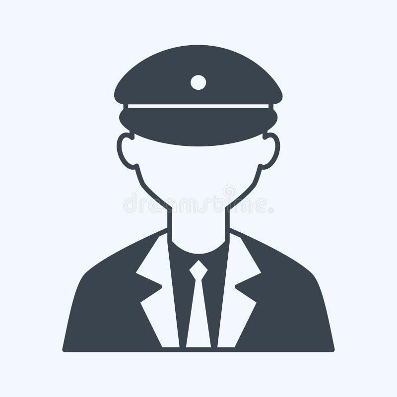 Cab Driver Icon in Trendy Glyph Style Isolated on Soft Blue Background ...