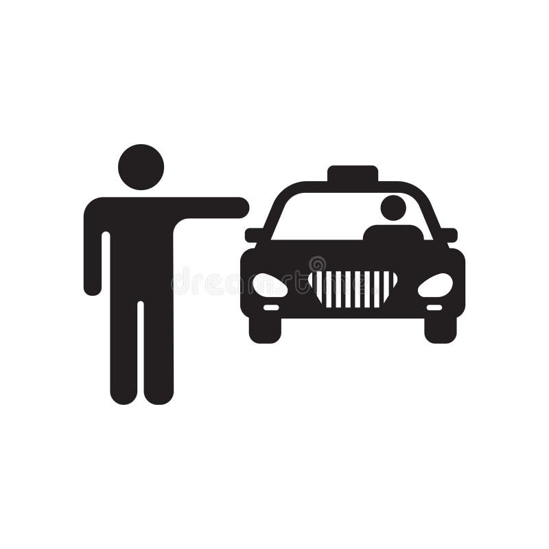 Cab Icon Vector Sign and Symbol Isolated on White Background, Cab Logo ...