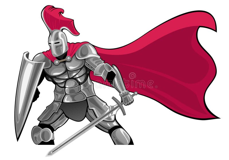 Caballero ilustración del vector. Ilustración de rojo - 14084206