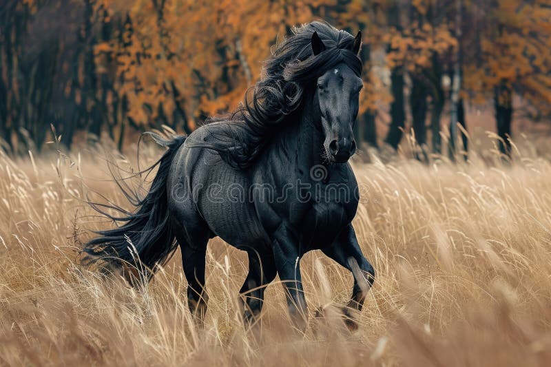 Caballo frisón stock de ilustración. Ilustración de exterior - 326233190