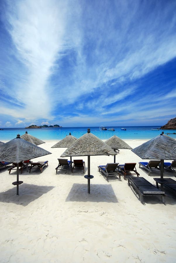 Cabanas by the beach stock image. Image of happy, scenery - 3166783