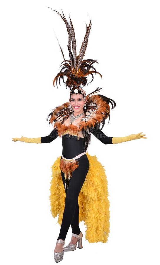 Showgirl Woman Revue Dancer Dancing Stock Image - Image of back ...