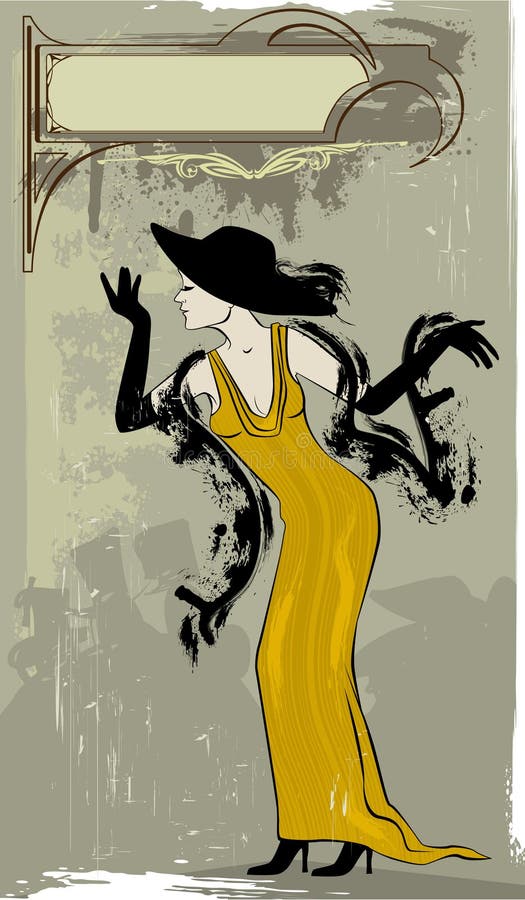 Cabaret singer stock vector. Illustration of actress - 19394136