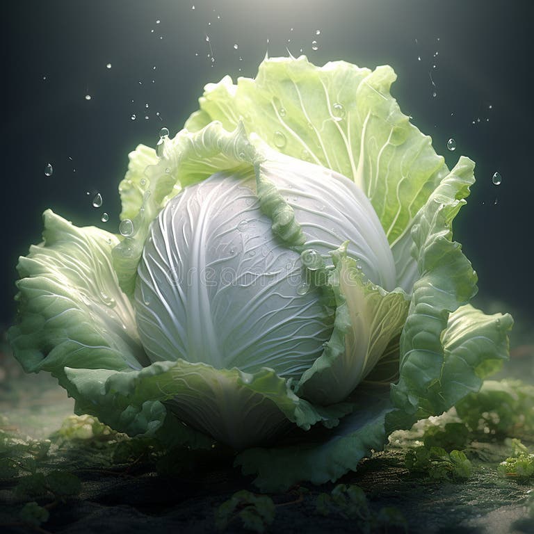 Cabbage Beautiful Androgynous AI Image Stock Photo - Image of sphere ...
