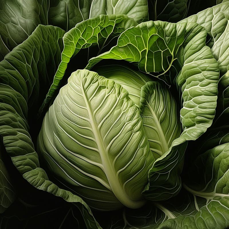 Cabbage Beautiful Androgynous AI Image Stock Image - Image of women ...