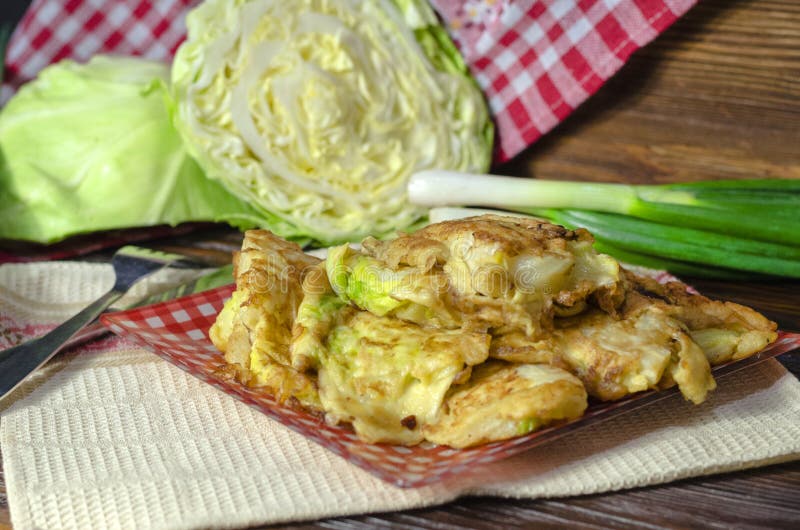 Cabbage Fried in Batter on a Plate Stock Image - Image of life, cabbage ...
