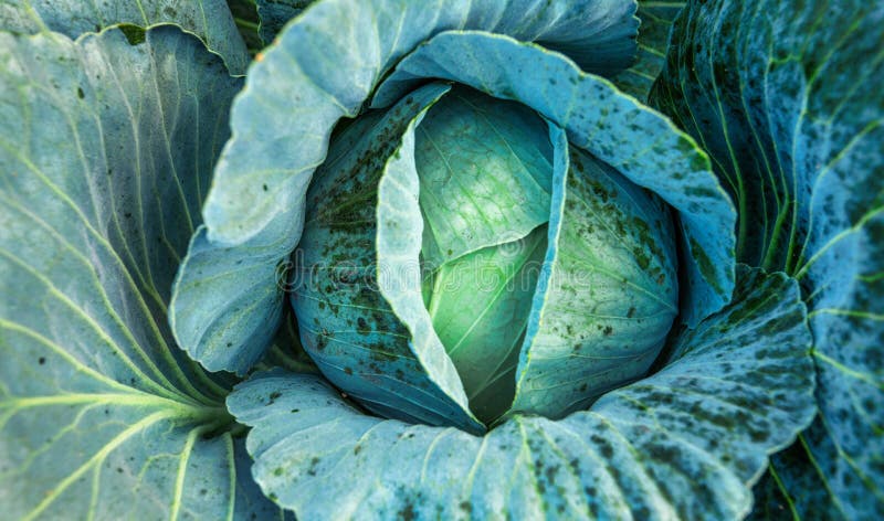 Cabbage, Fruit on the Bed. View from Above Stock Photo - Image of ...