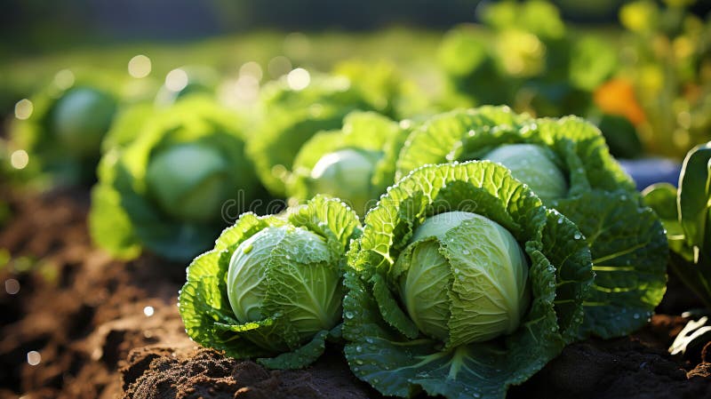Cabbage Greens in High Quality Fields for daily Nutritional Needs ...