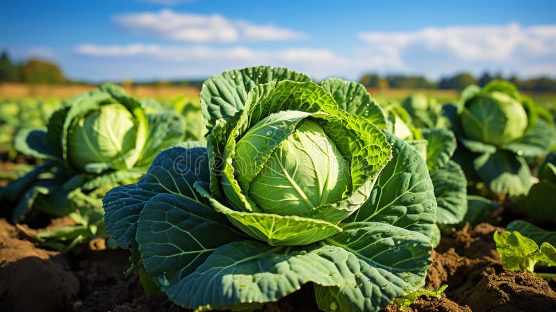 Cabbage Greens in High Quality Fields for daily Nutritional Needs ...