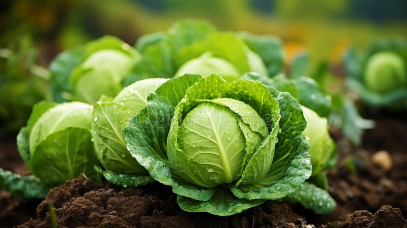 Cabbage Greens in High Quality Fields for daily Nutritional Needs ...
