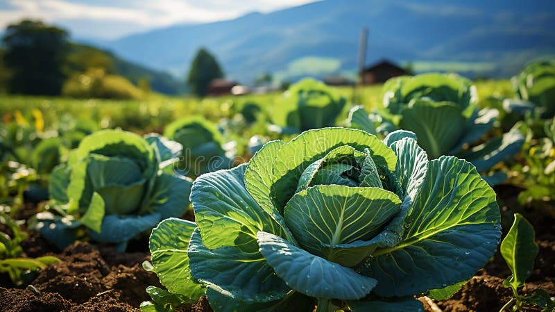 Cabbage Greens in High Quality Fields for daily Nutritional Needs ...