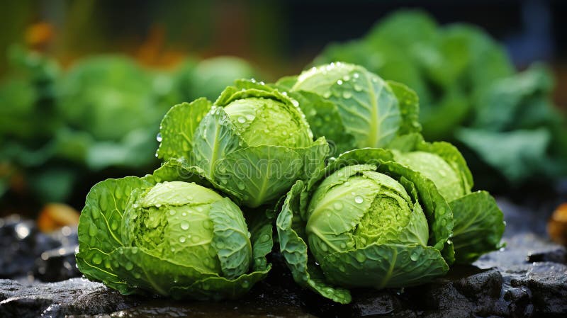 Cabbage Greens in High Quality Fields for daily Nutritional Needs ...