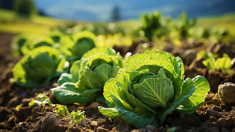 Cabbage Greens in High Quality Fields for daily Nutritional Needs ...