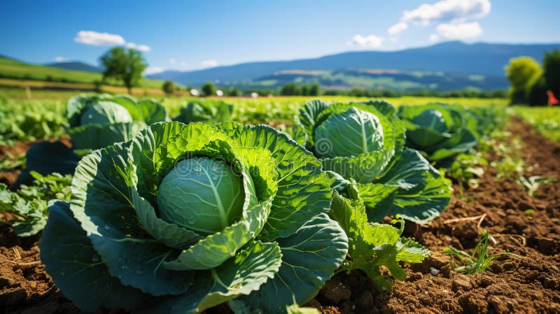 Cabbage Greens in High Quality Fields for daily Nutritional Needs ...