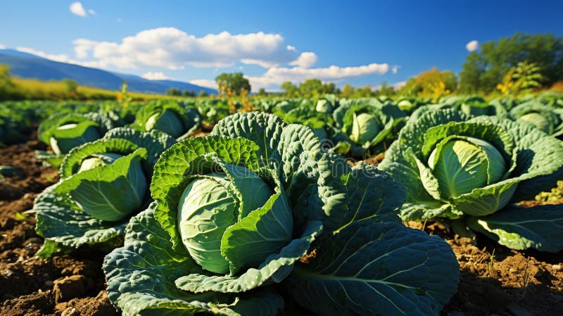 Cabbage Greens in High Quality Fields for daily Nutritional Needs ...