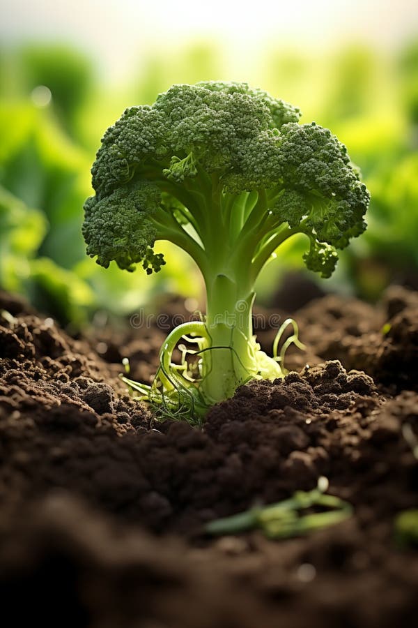 Cabbage Growing in the Land Cross-section Plant Stock Illustration ...