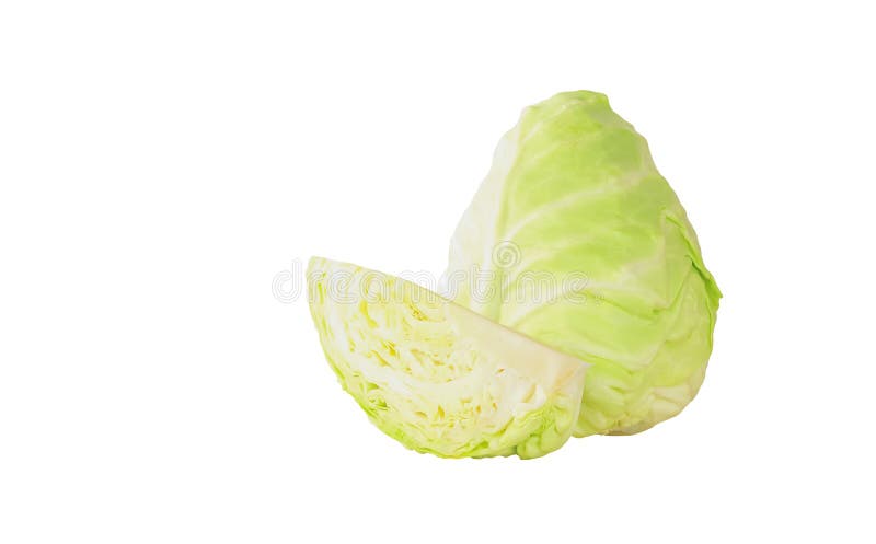 Cabbage Heart is Placed on a White Background. Stock Image - Image of ...