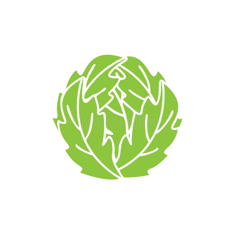 Cabbage Icon Template Vector Stock Vector - Illustration of isolated ...
