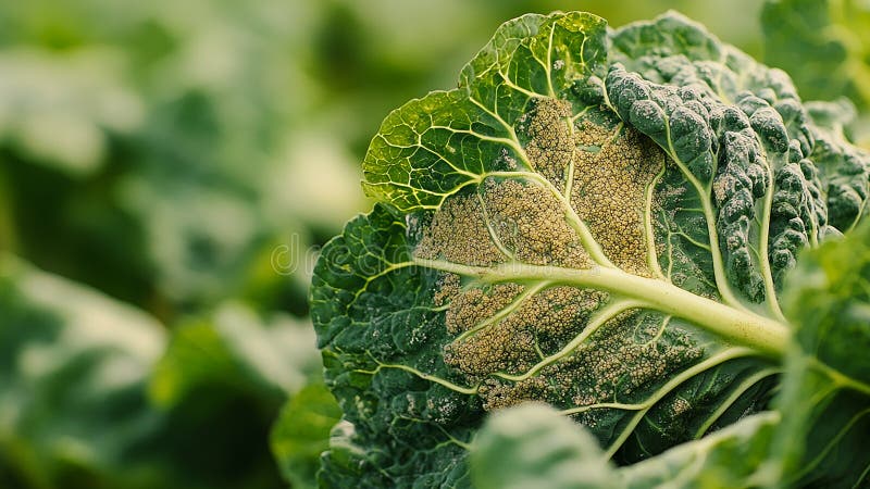 A Cabbage Leaf Showing Signs of Bacterial Leaf Spot, with the Farm ...