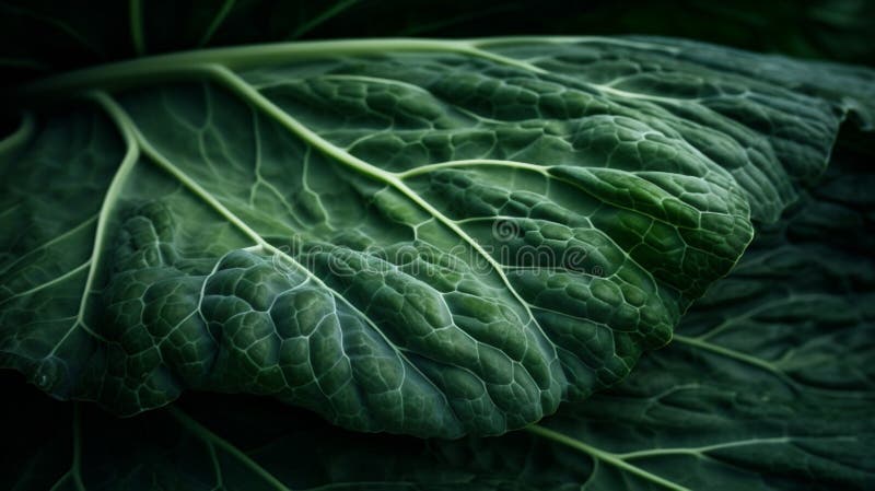 Cabbage Leaves Pattern Photorealistic Close-up, Ai Generation Stock ...